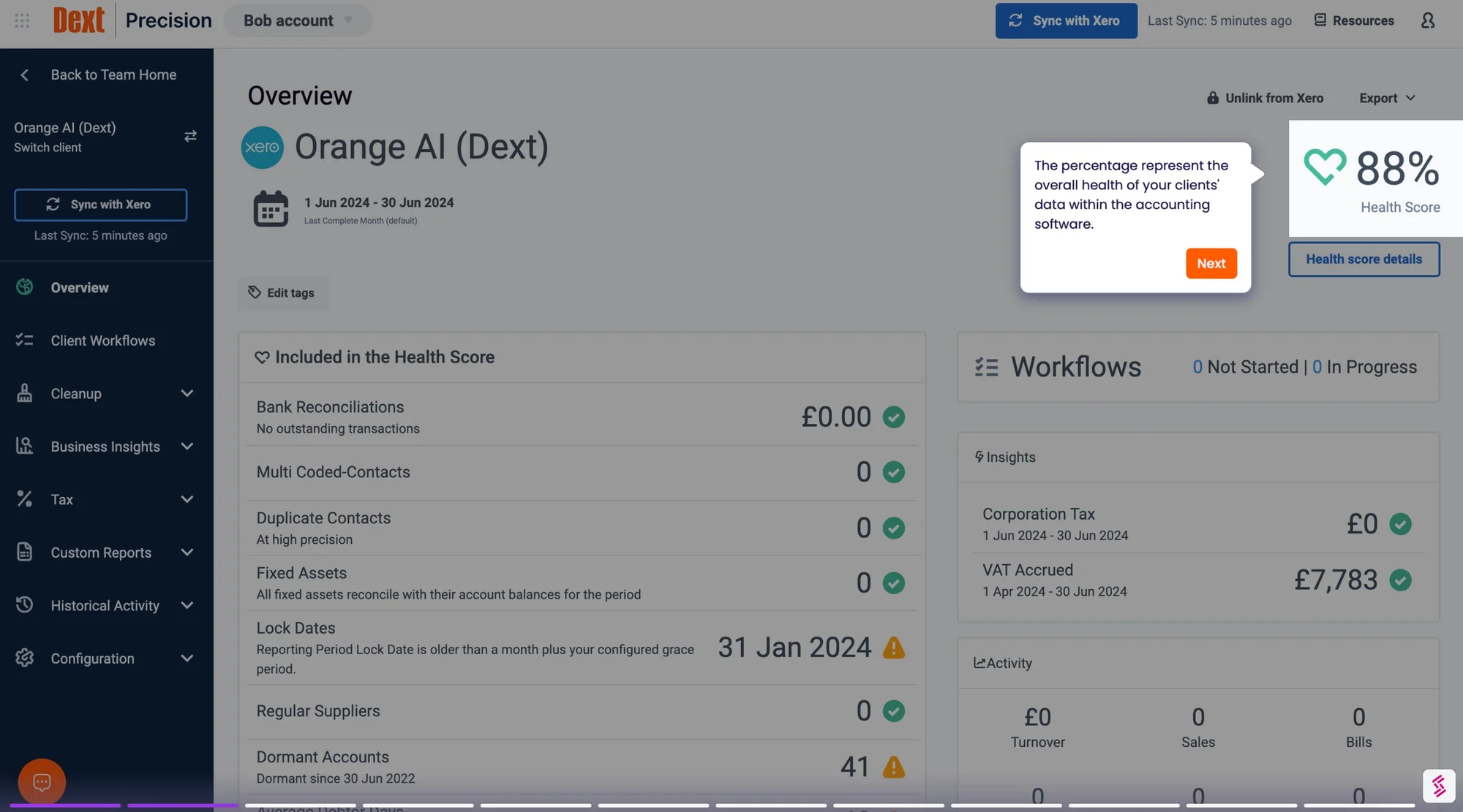 Ensure Client Data Health | Dext